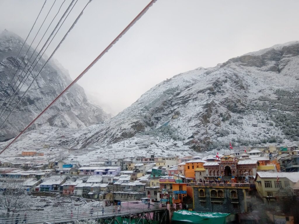 Snowfall in Badrinath - Badrinath Valley Covered in Snow
